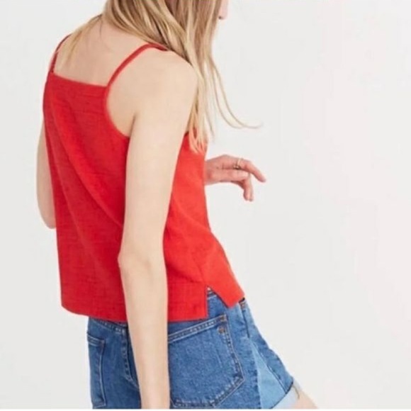 Madewell | Tops | Cherry Red Madewell Apron Tank Top | Poshmark